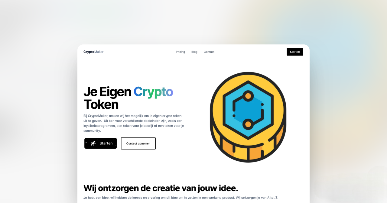 CryptoMaker - Crypto Token laten maken